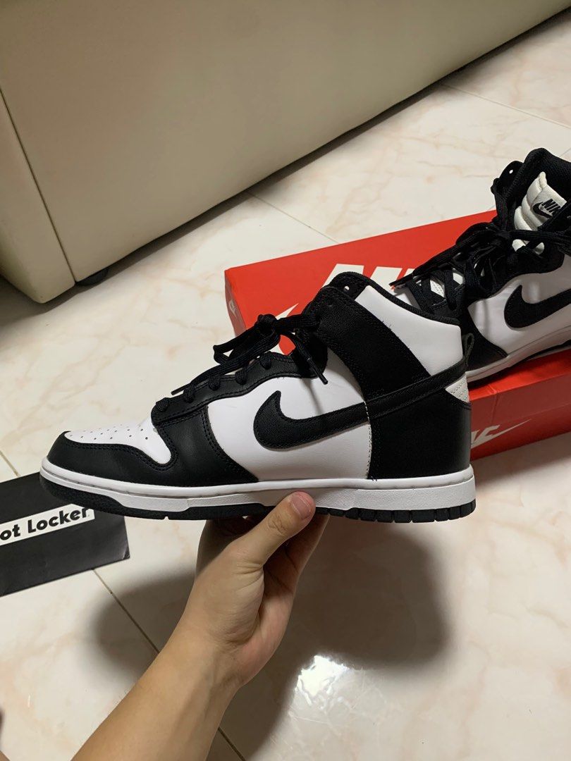 Nike Panda Dunks High Retro Black/White Dunk Authentic, Men's Fashion ...
