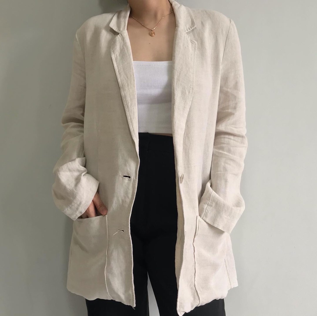 Oat Linen Blazer, Women's Fashion, Coats, Jackets and Outerwear on ... Oat Linen Blazer, Women's Fashion, Coats, Jackets and Outerwear on ...