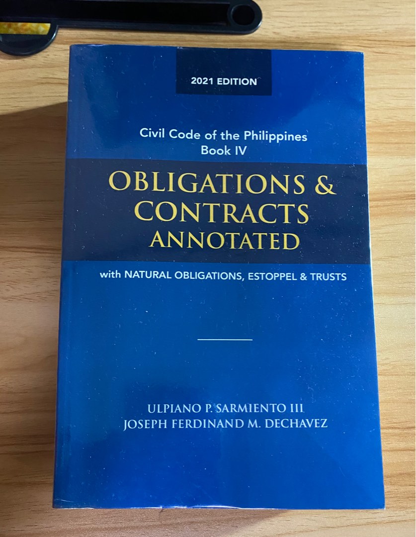 Obligations and Contracts 2021 (Sarmiento and Dechavez), Hobbies & Toys ...
