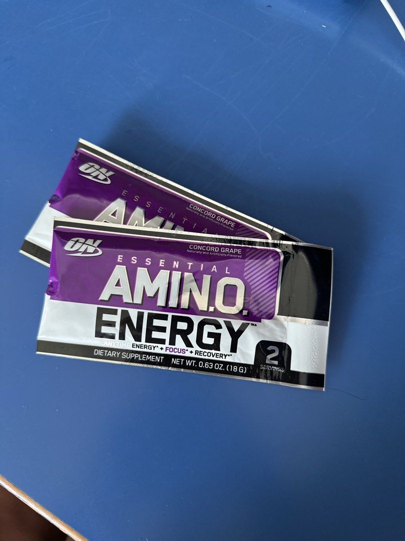 ON Essential Amino Energy Packet, Health & Nutrition, Health ...