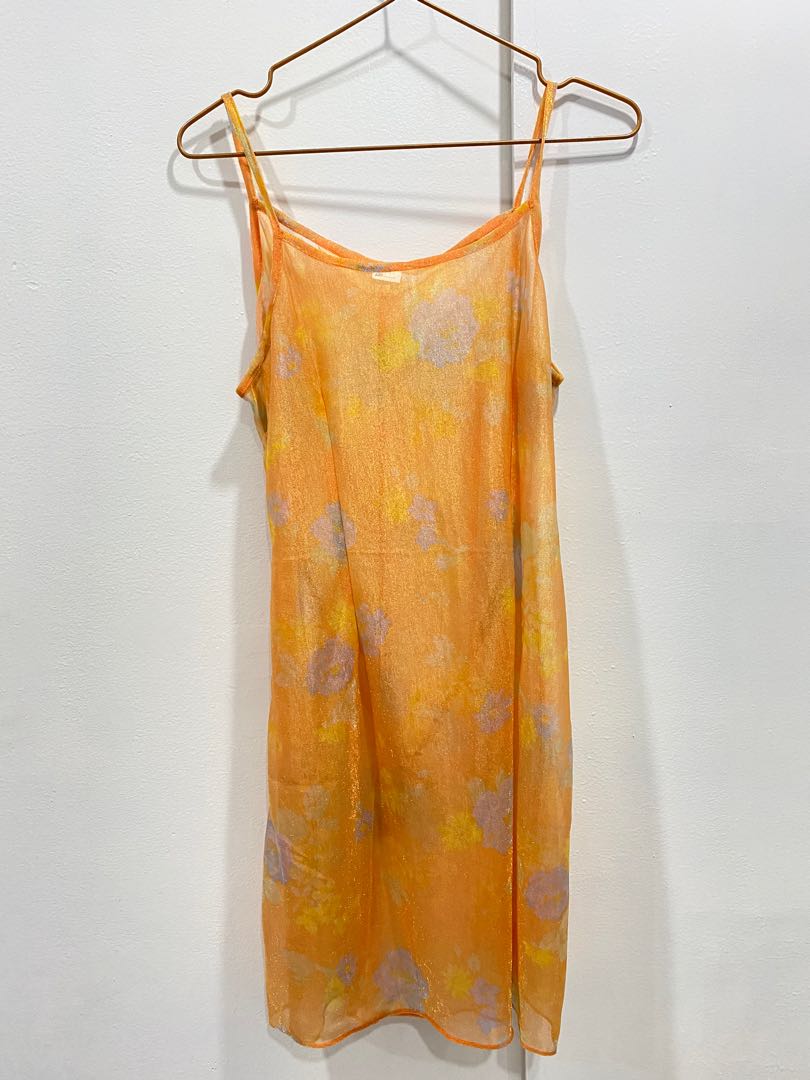 Orange gradient see through, Women's Fashion, Dresses & Sets, Dresses ...