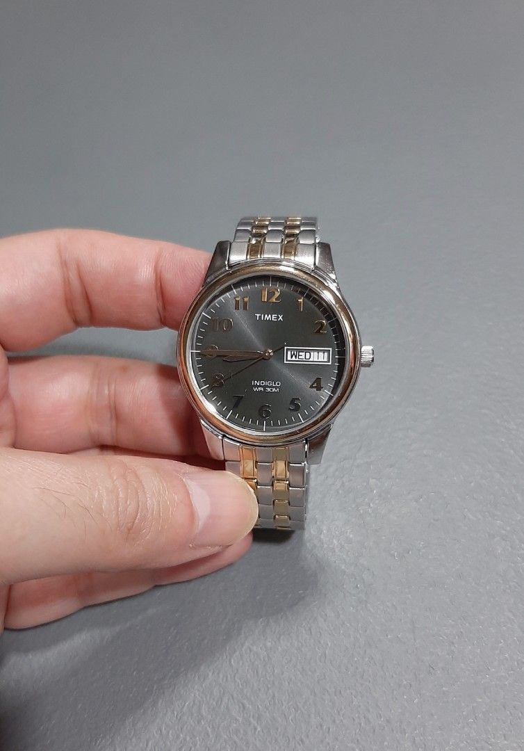 Original Timex Indiglo Unisex Watch, Men's Fashion, Watches ...
