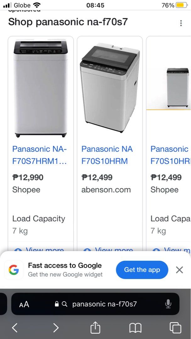PANASONIC AUTOMATIC WASHING MACHINE, TV & Home Appliances, Washing ...