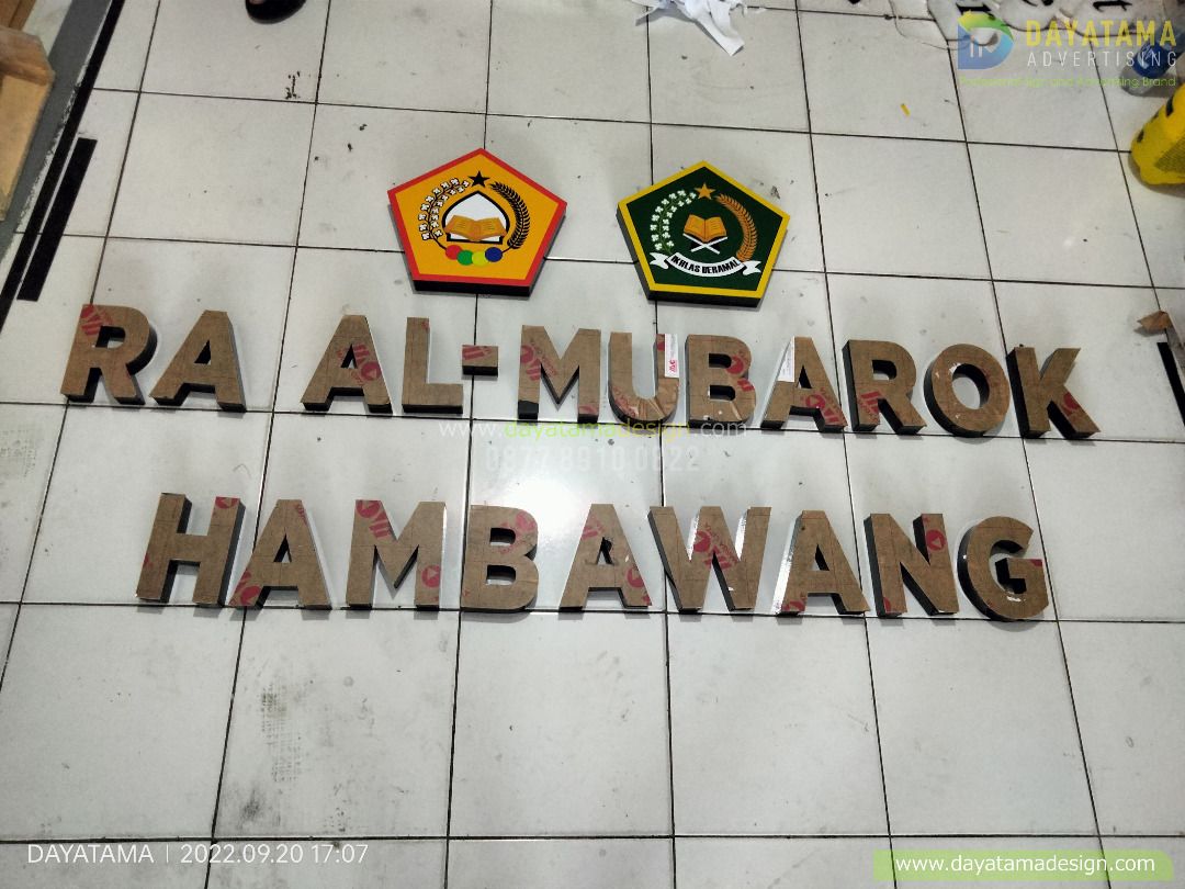 Papan Nama Huruf Timbul Yayasan dan Sekolah, Desain & Kerajinan Tangan ...