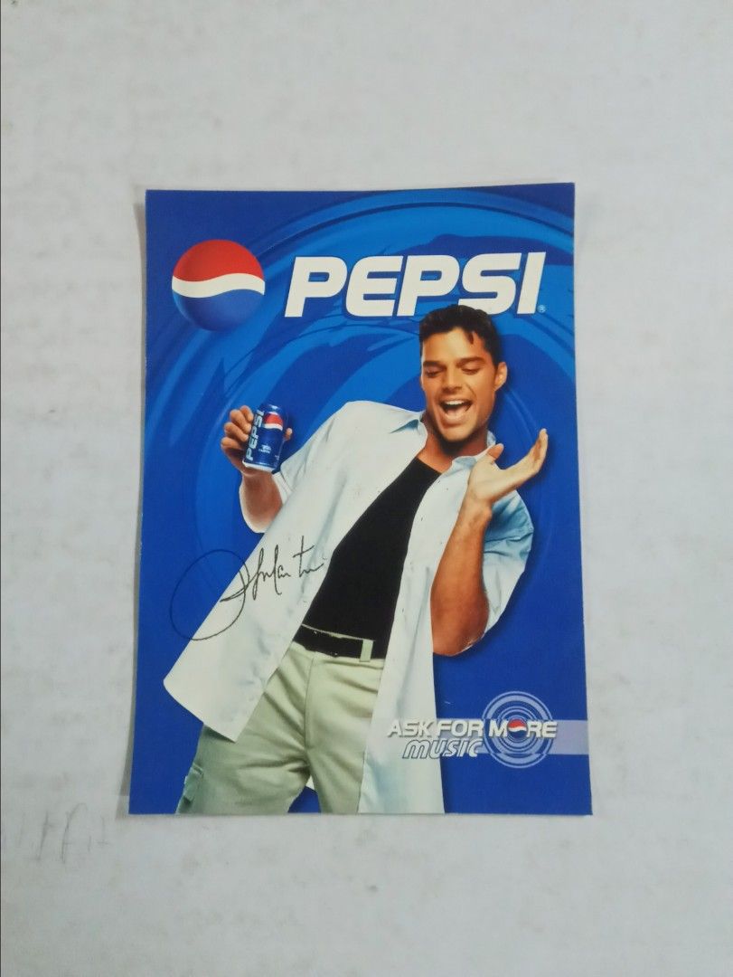 Pepsi Ask For More Ricky Martin Promotional Poster/Card., Hobbies ...
