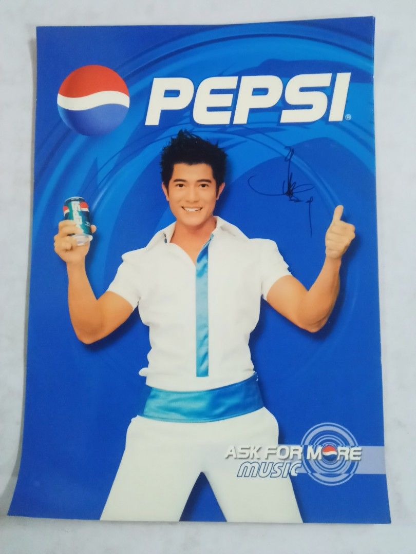 Pepsi Ask For More Aaron Kwok Promotional Poster/Card., Hobbies & Toys ...
