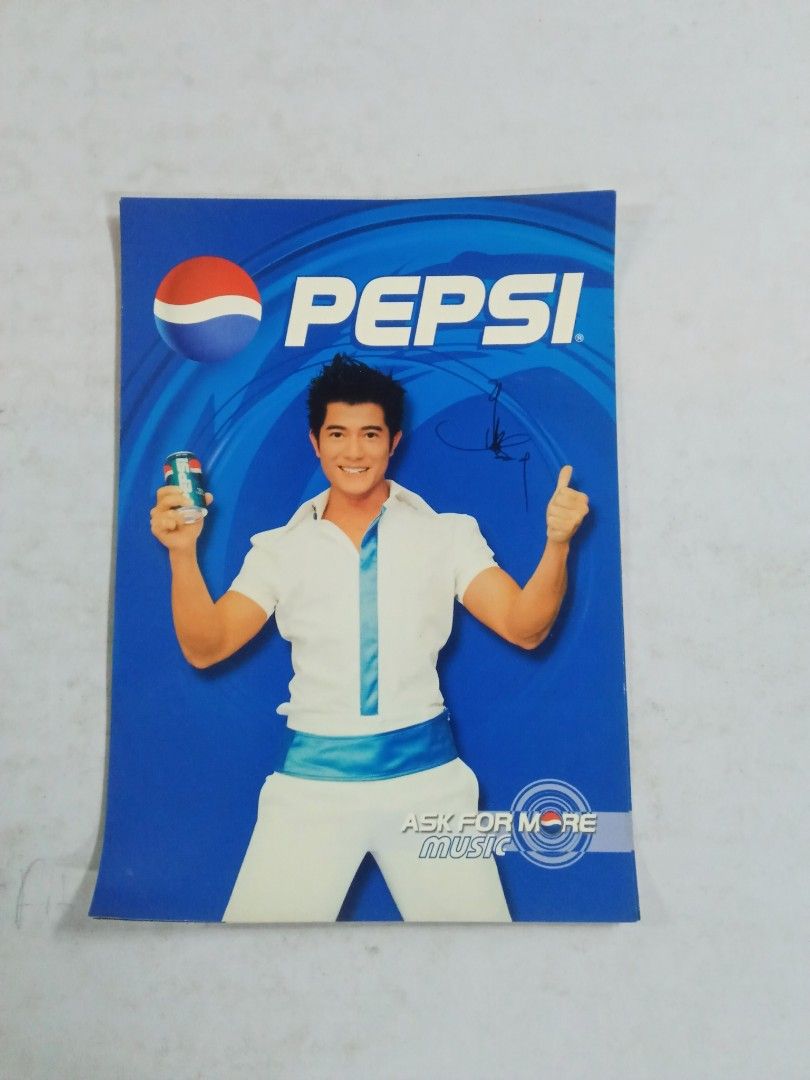Pepsi Ask For More Aaron Kwok Promotional Poster/Card., Hobbies & Toys ...