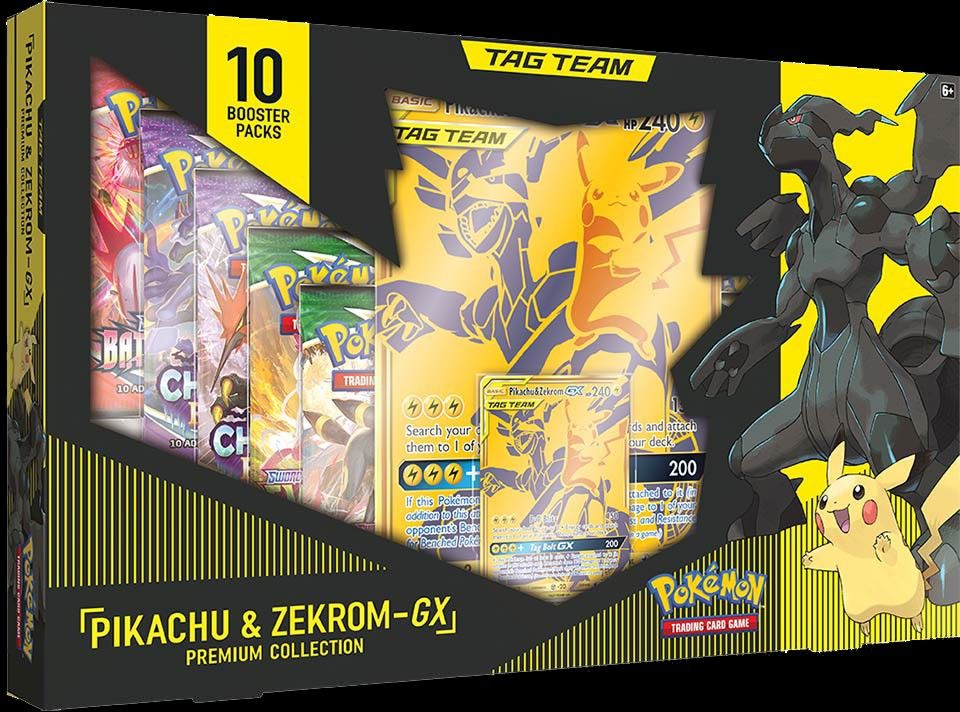 Pikachu & Zekrom gx premium collection, Hobbies & Toys, Toys & Games on Carousell