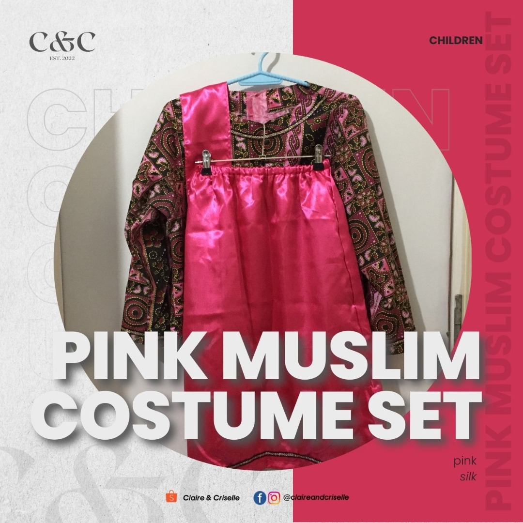 Pink Muslim Costume Set for Children, Babies & Kids, Babies & Kids ...