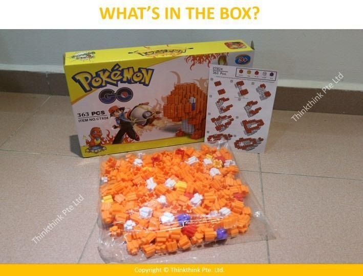 POKEMON CHARMANDER 363 PIECES BLOCKS BUILDING SET FOR KIDS 3 YEARS ...