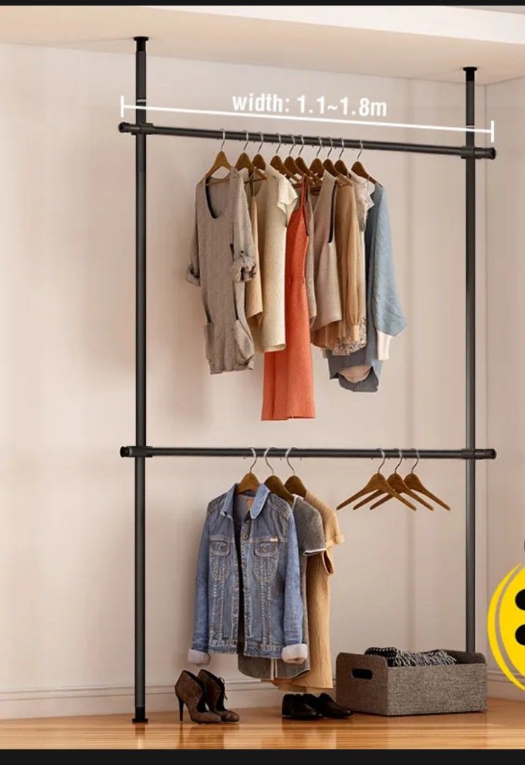 pole system wardrobe. open wardrobe., Furniture & Home Living ...
