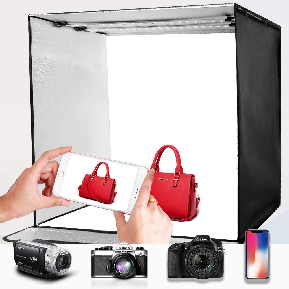 Portable Photo Studio, 24 * 24 * 24 inchs Large Foldable Photography ...