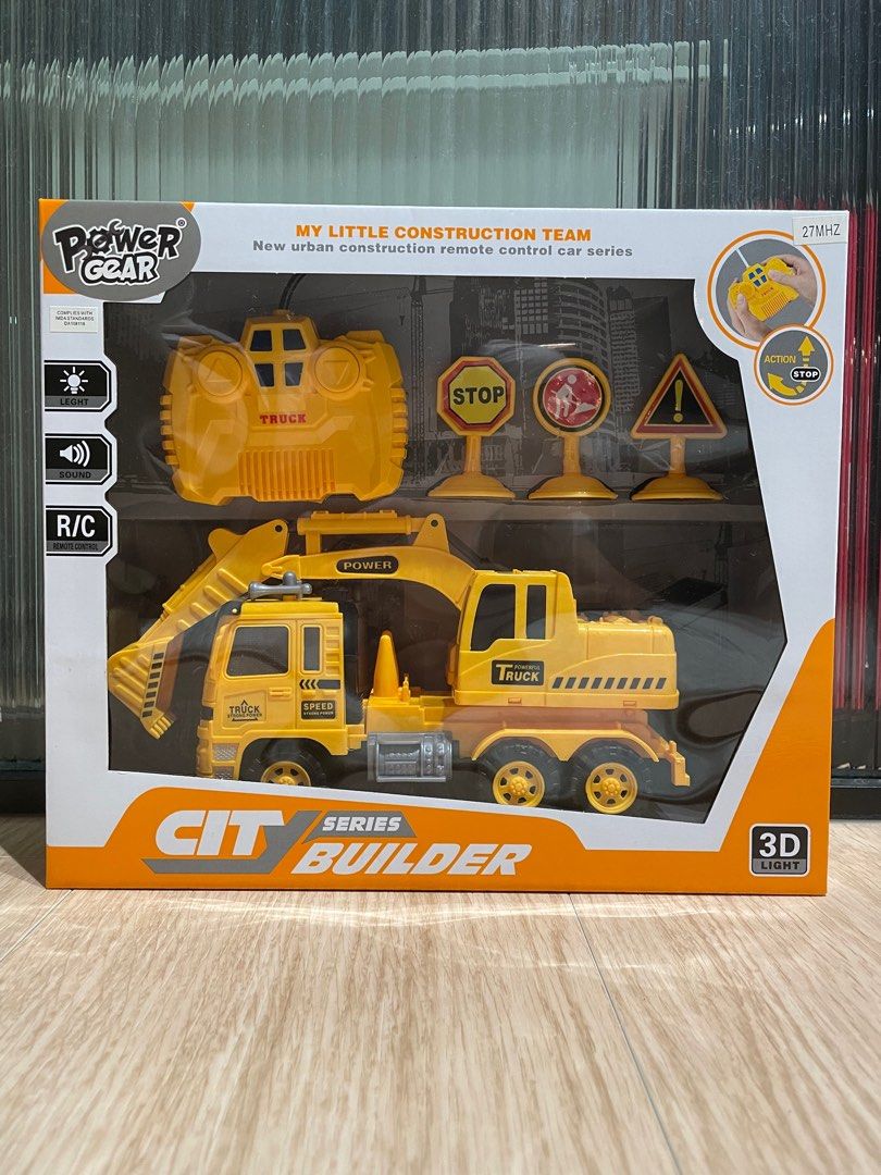 Power Gear Construction digger excavator truck [city series builder] remote control RC toy car ...