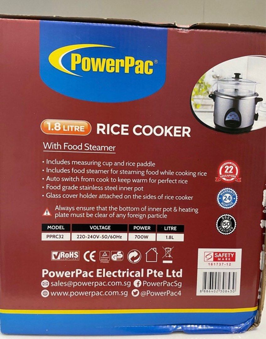 PowerPac rice cooker, TV & Home Appliances, Kitchen Appliances, Cookers ...