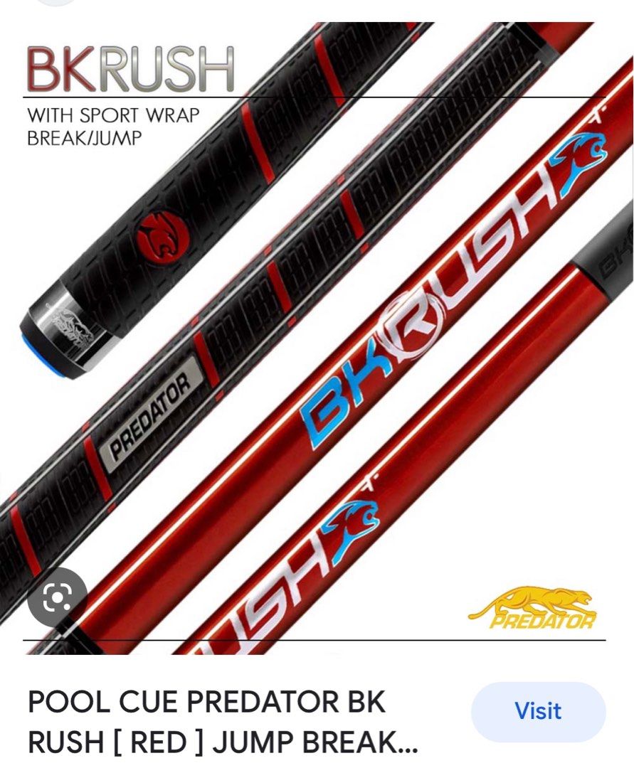 PREDATOR BK RUSH JUMP BREAK CUE, Sports Equipment, Sports & Games, Billiards & Bowling on Carousell