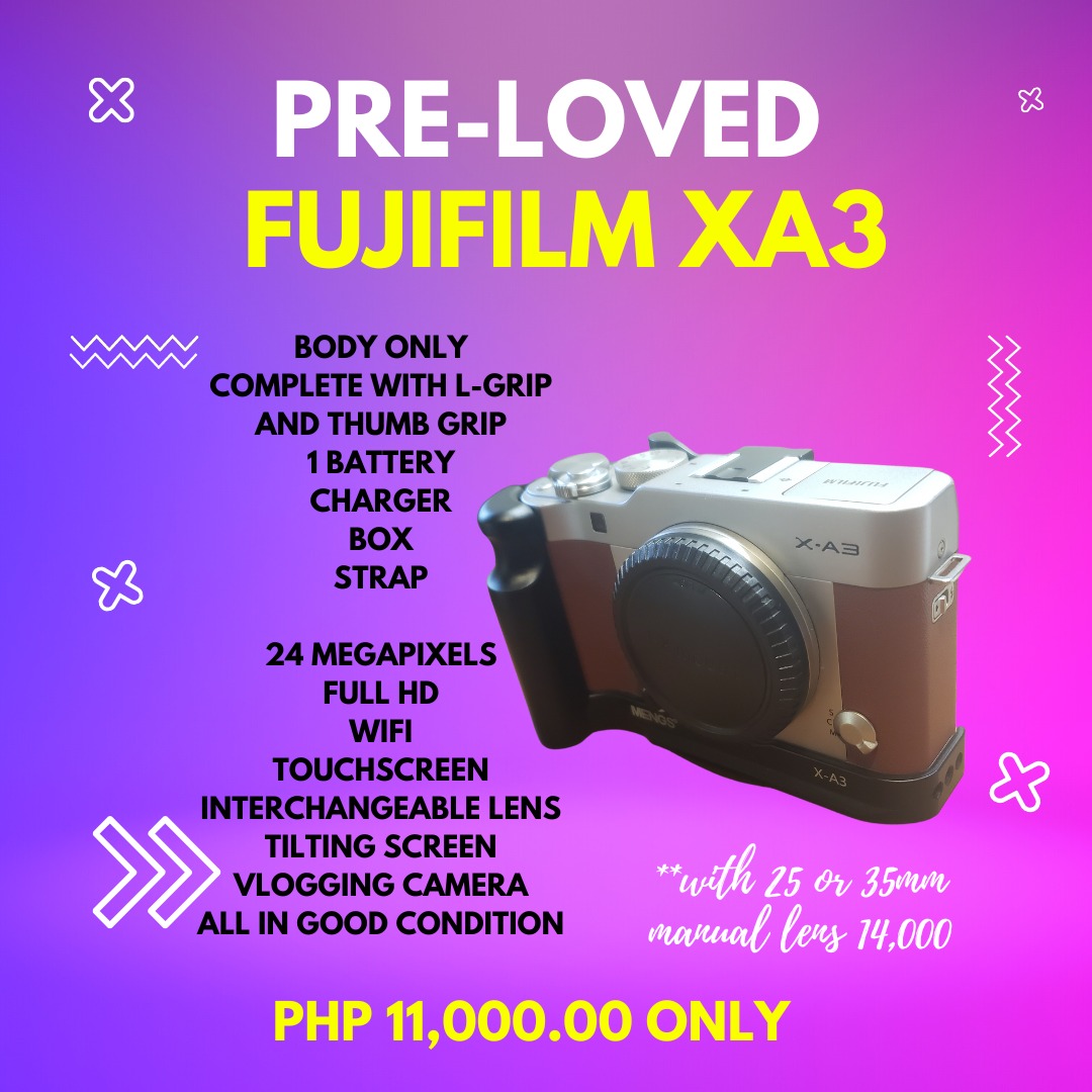 Pre-loved FujiFilm XA-3, Photography, Cameras on Carousell