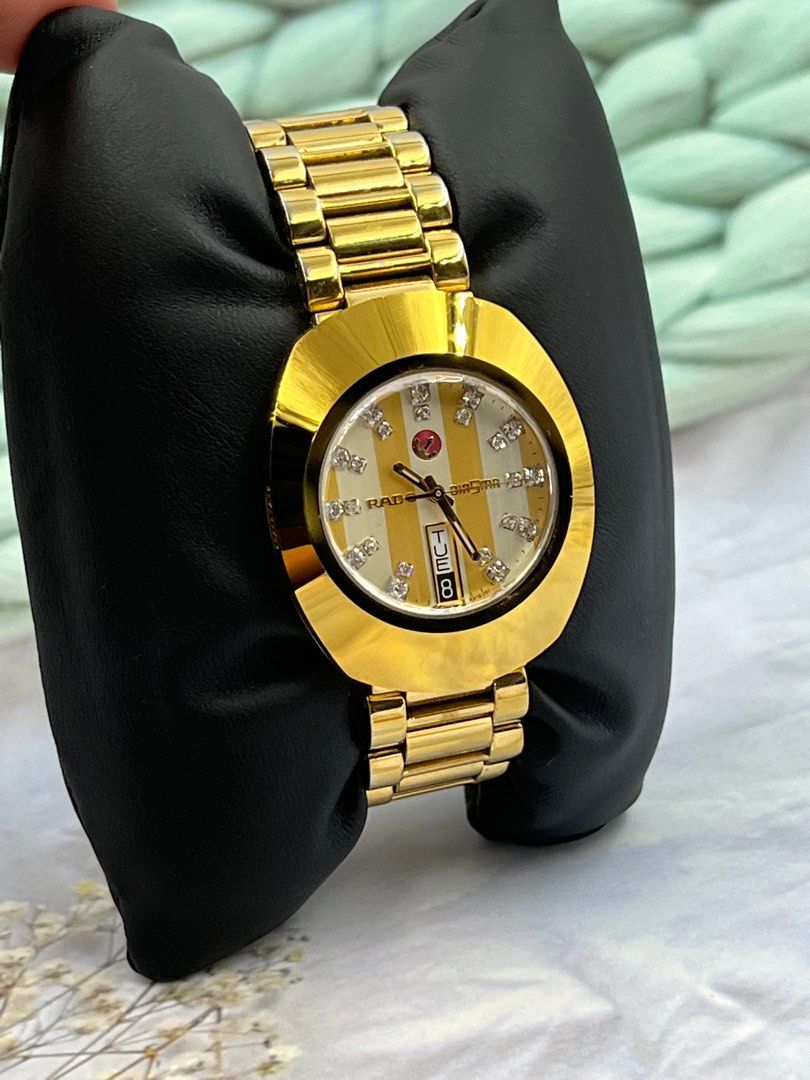 RADO DIASTAR 2020 Large Gold Platedt Current Latest Model Complete Set ...