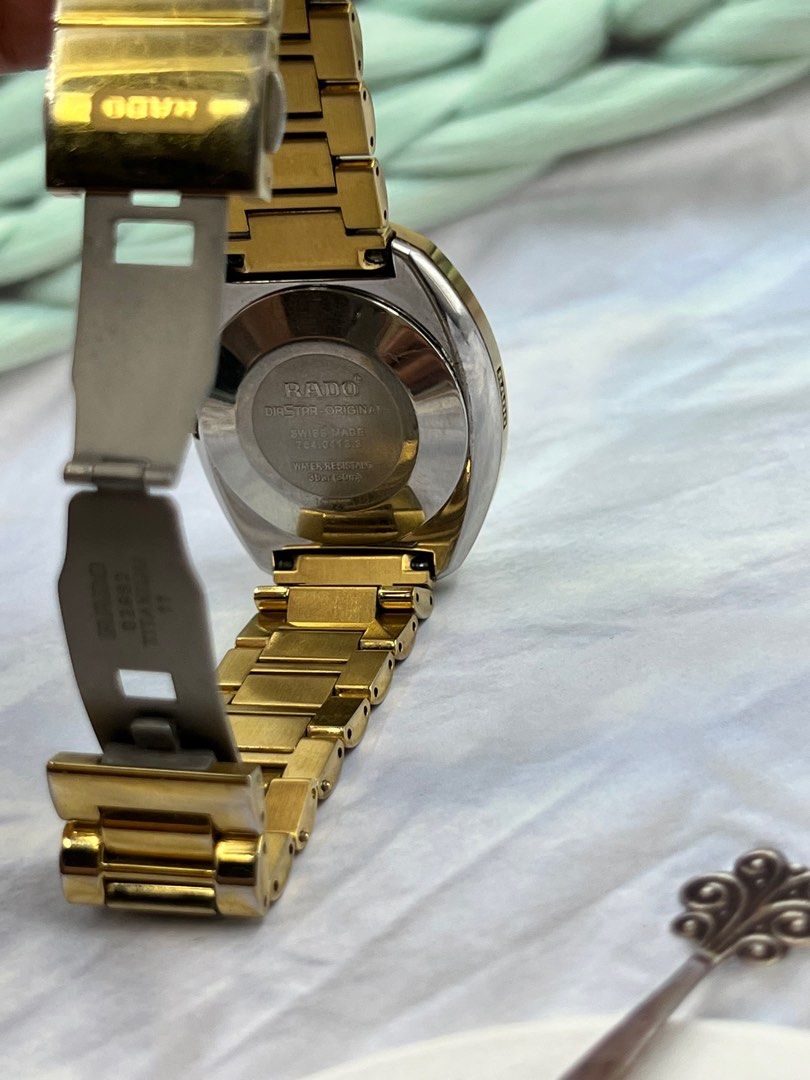 RADO DIASTAR 2020 Large Gold Platedt Current Latest Model Complete Set ...