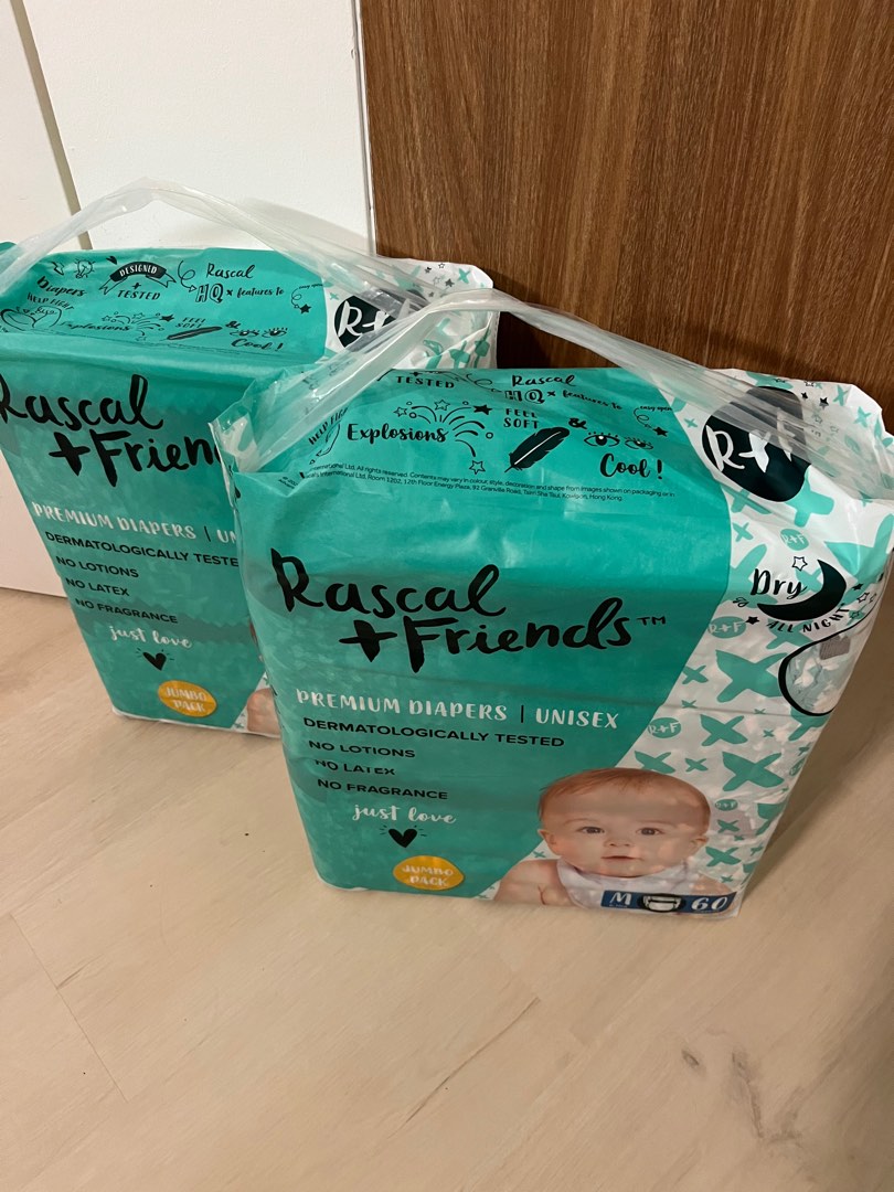 Rascal & friends BRAND NEW (M size x 60) x 2 bags, Babies & Kids ...