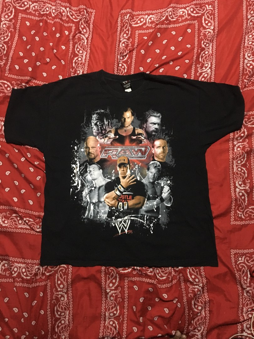 RAW WWE, Men's Fashion, Tops & Sets, Tshirts & Polo Shirts on Carousell