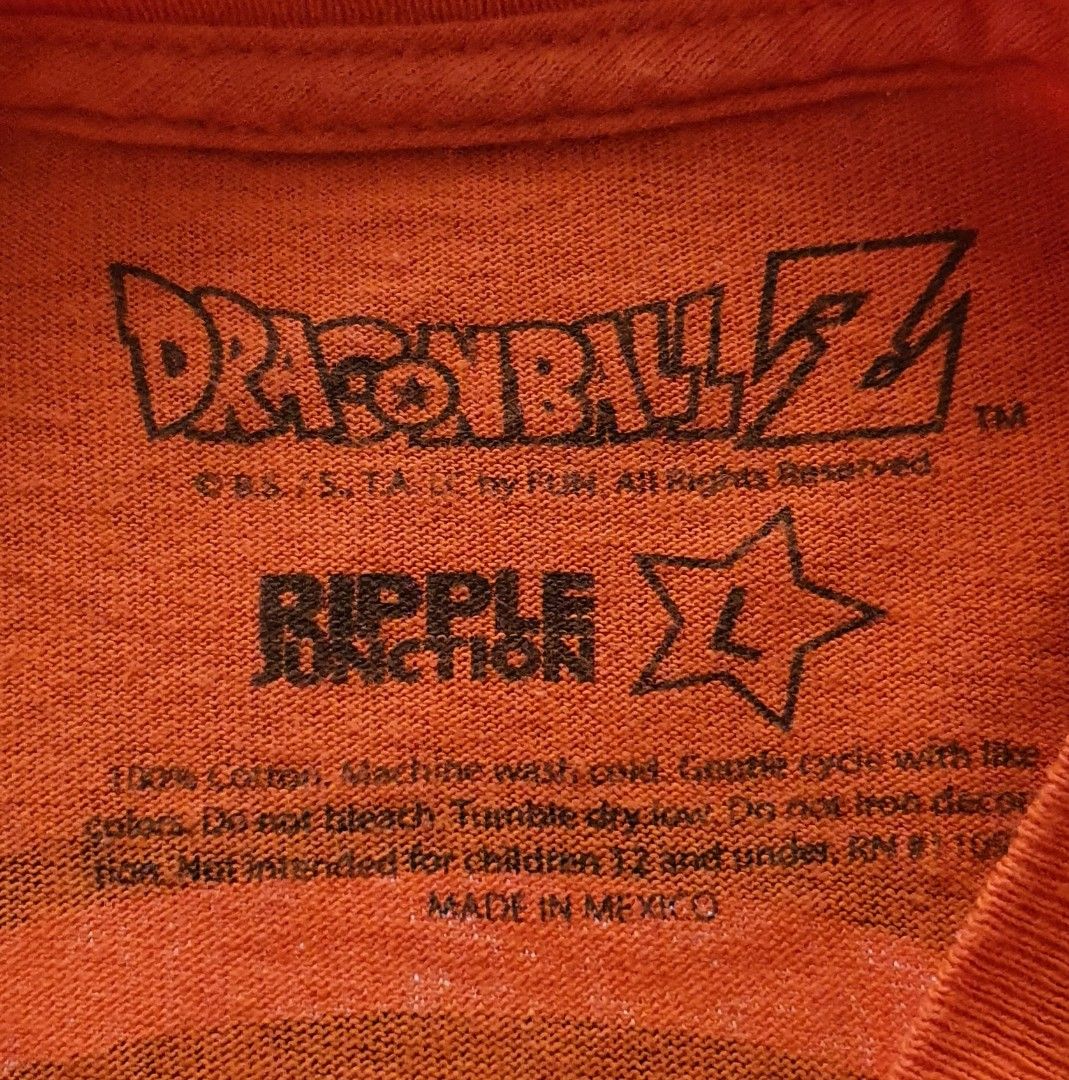 Ripple Junction Dragon Ball Z Kame Symbol Adult T-Shirt Large Orange ...