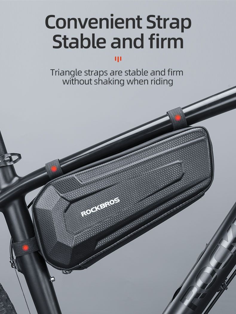 ROCKBROS Hard Shell Bicycle Bag MTB Road Bike Bag Carbon Pattern ...