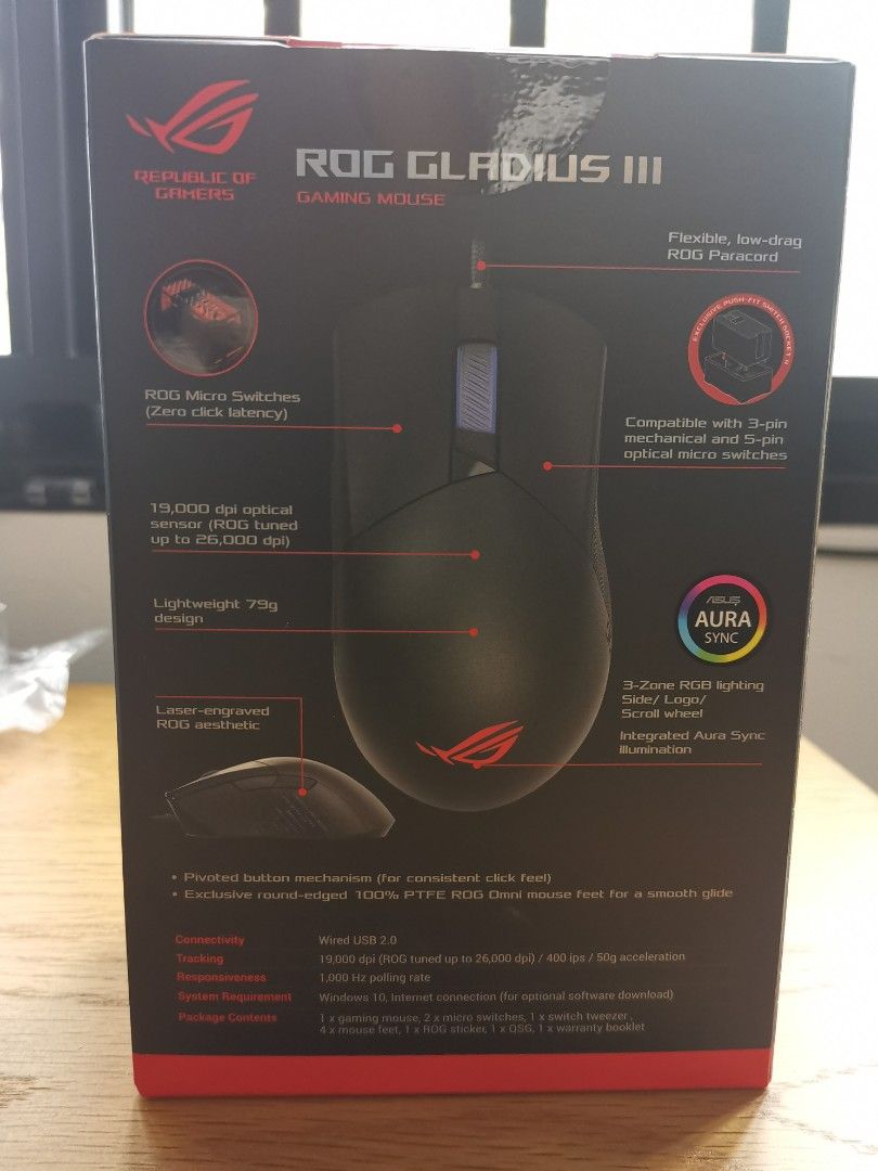 ROG Gladius III Wired Gaming Mouse, Computers & Tech, Parts & Accessories, Mouse & Mousepads on ...