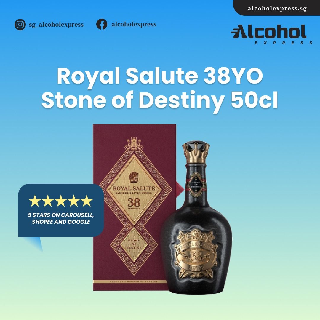 Royal Salute 38YO w Gift Box - Stone of Destiny 50cl, Food & Drinks ...