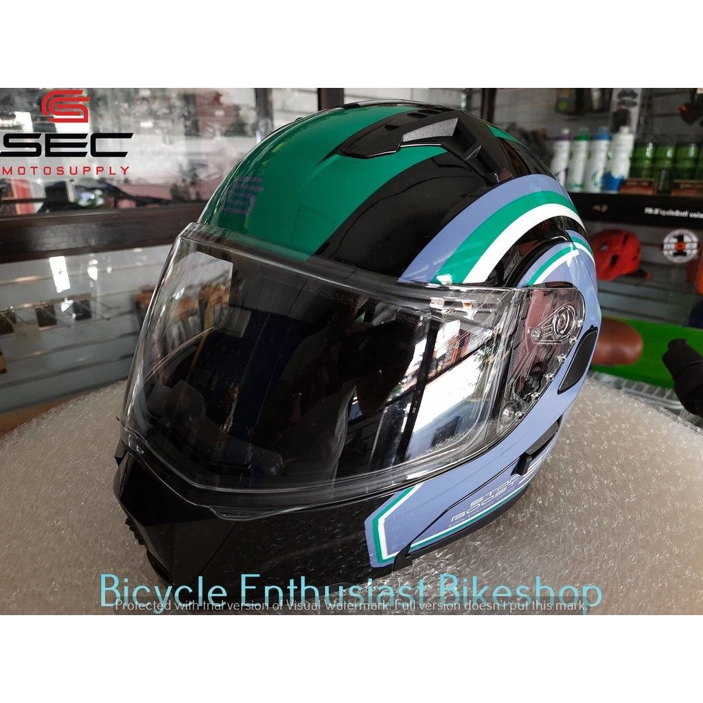 SEC Surge Starboost Ranger Purple Modular Motorcycle Helmet, Motorbikes ...