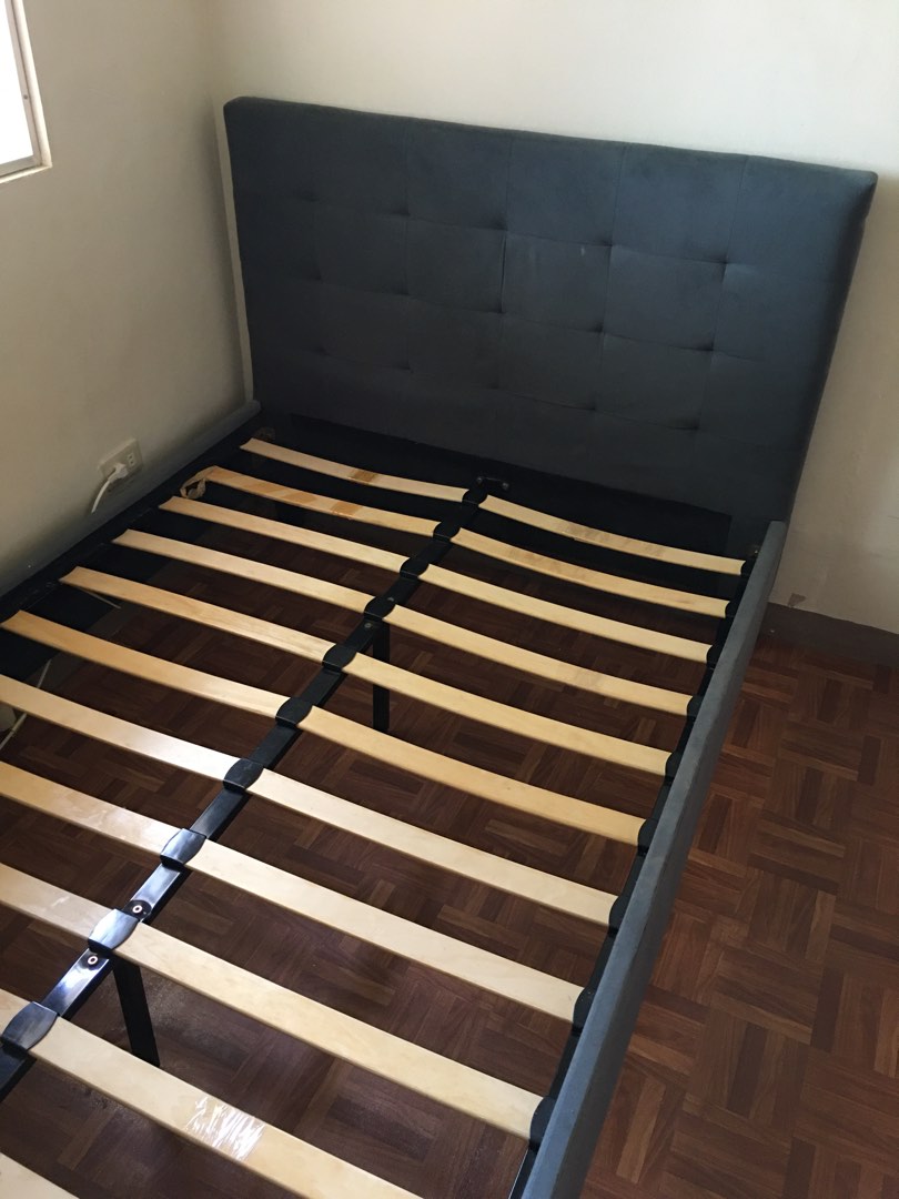 Semi Double Bed Frame with Uratex mattress, Furniture & Home Living ...