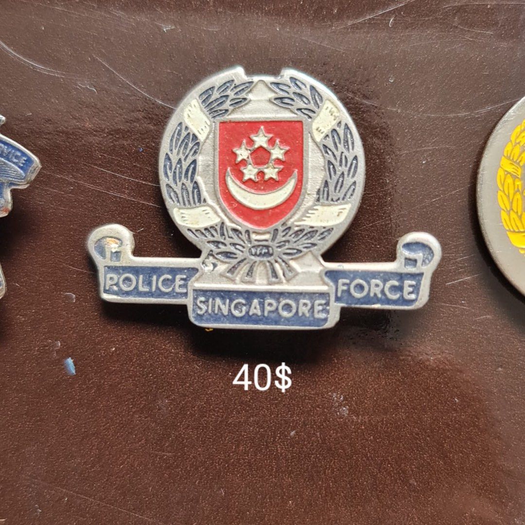 Singapore badges blood transfusion service police force F.A Malaysia ...