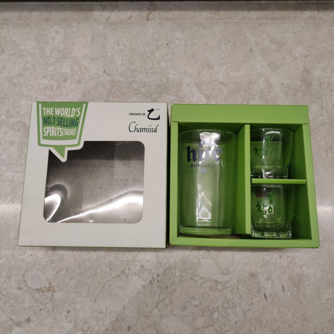 HiteJinro Soju Bomb Glass Set, Furniture & Home Living, Kitchenware ...