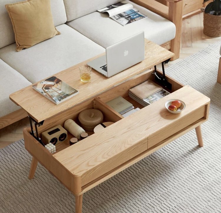 Solid Wooden Coffee Table/ elevated table for dining or work/ coffee ...