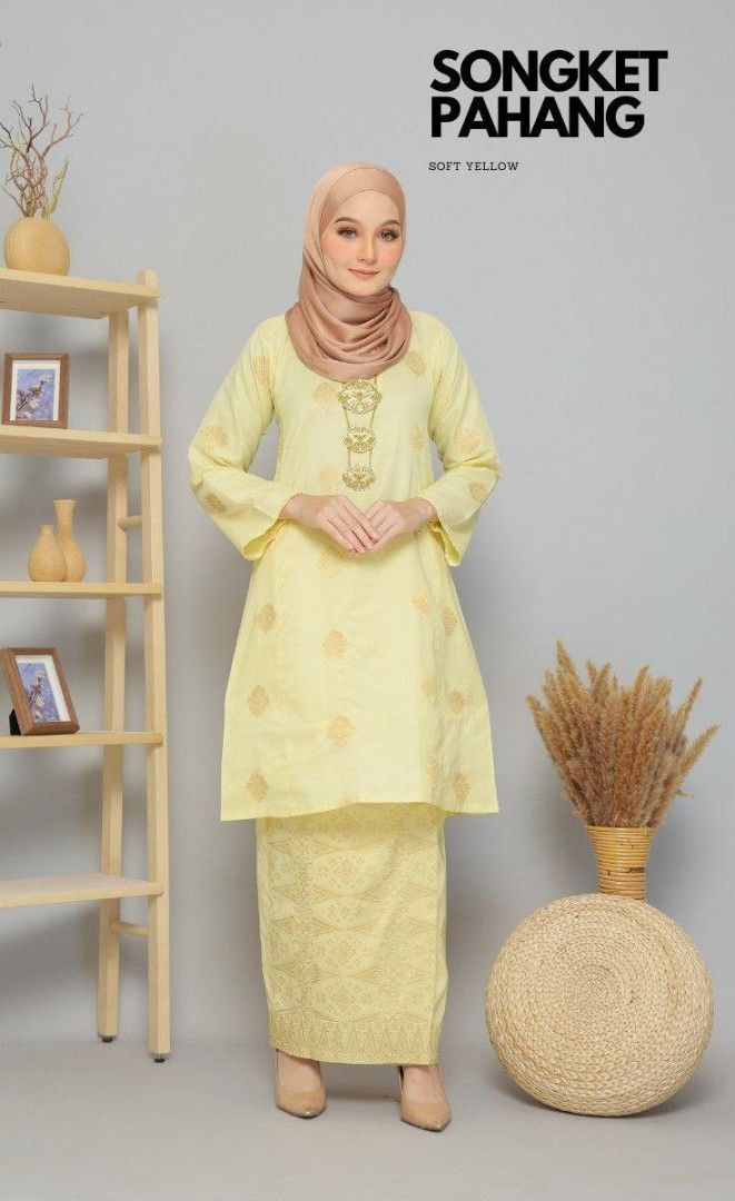Songket pahang 2.0, Women's Fashion, Muslimah Fashion, Baju Kurung ...