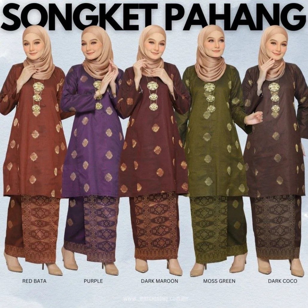 Songket pahang 2.0, Women's Fashion, Muslimah Fashion, Baju Kurung ...