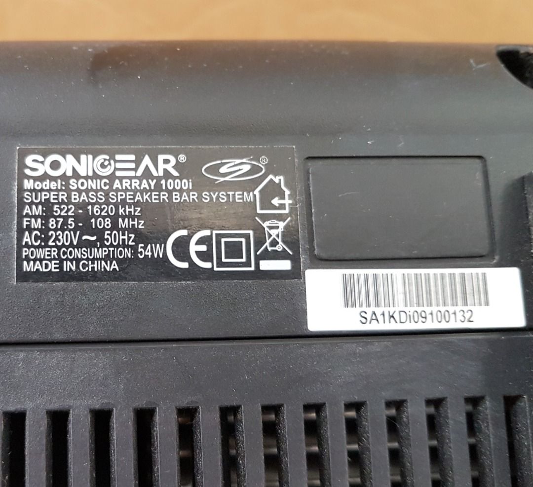 Sonic Gear Array 1000i Super Bass Speaker, Ultra high Bass 2.1 soundbar ...