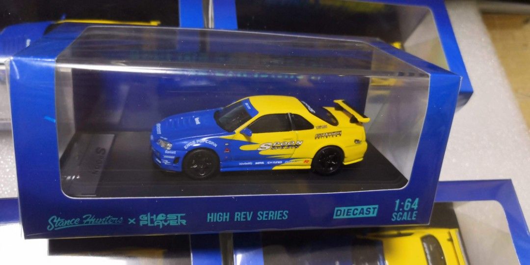 Stance Hunters 1:64 Nissan Skyline GT-R R34 Z Tune Spoon. Mini GT ...
