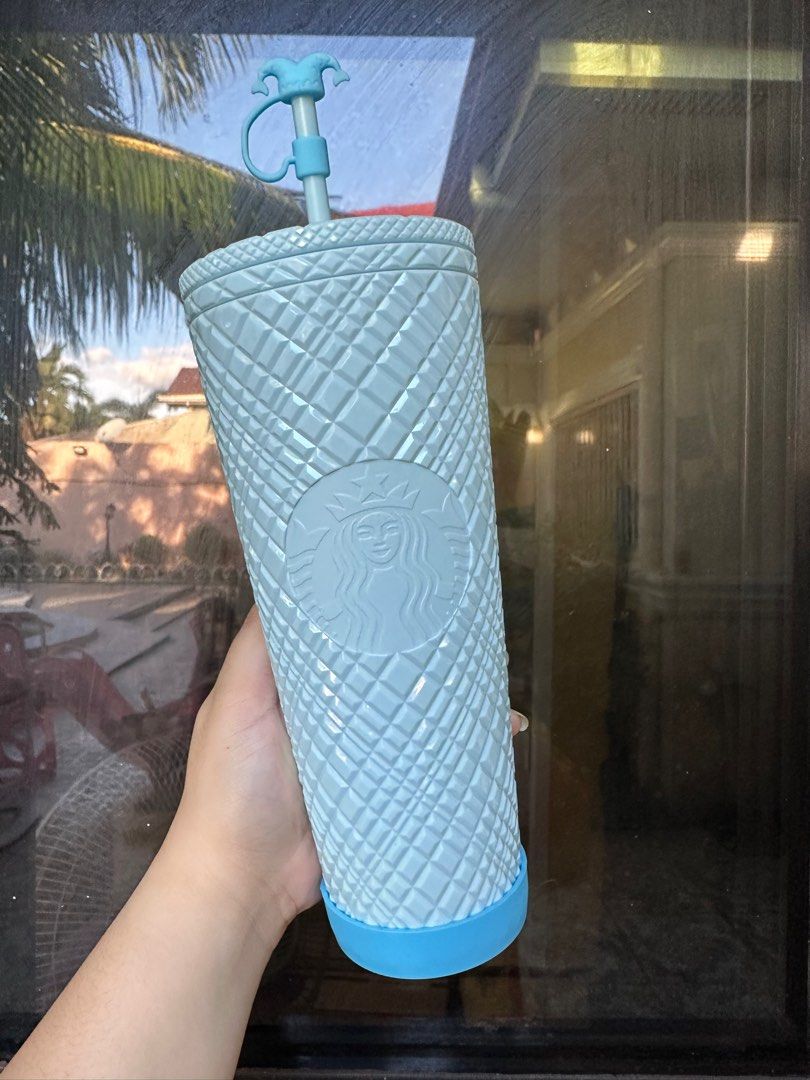 Starbucks Jeweled Blue Cold Cup, Furniture & Home Living, Kitchenware ...