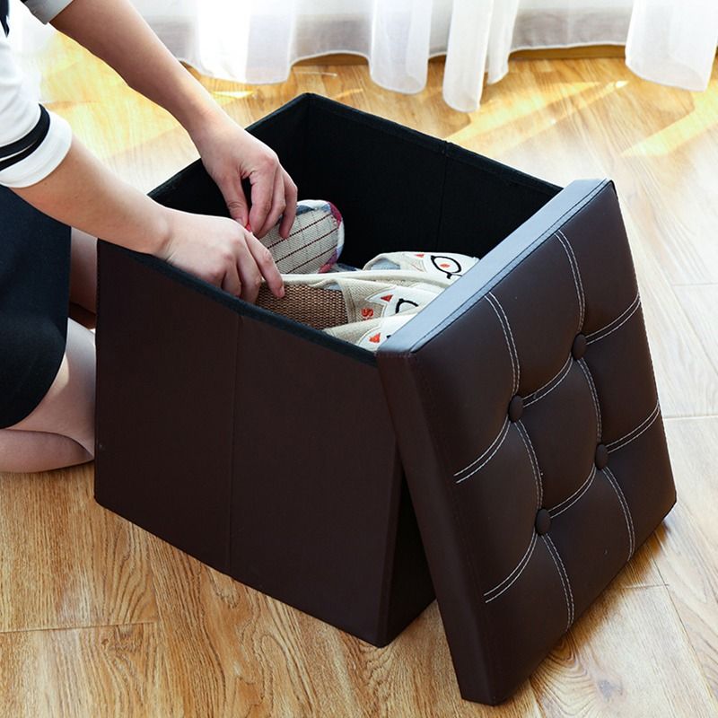 Storage Stools Leather PU Stool Storage Stool COD, Furniture & Home ...