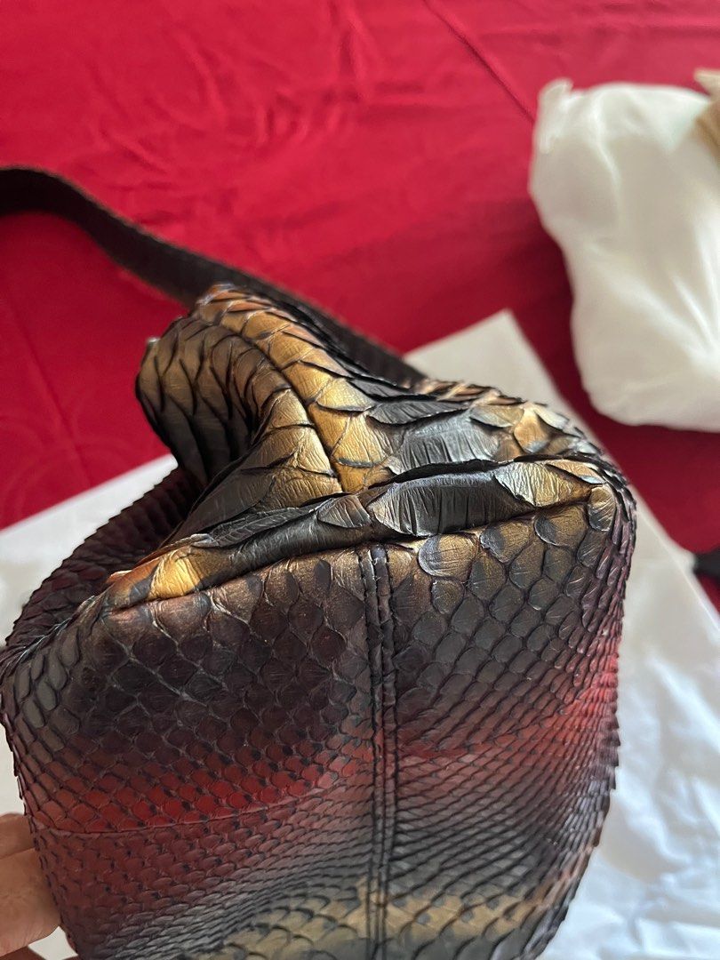 SUZETTE PYTHON SKIN SOFT SLING BAG, Women's Fashion, Bags & Wallets ...
