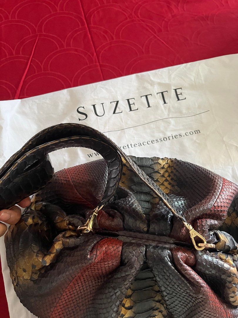 SUZETTE PYTHON SKIN SOFT SLING BAG, Women's Fashion, Bags & Wallets ...