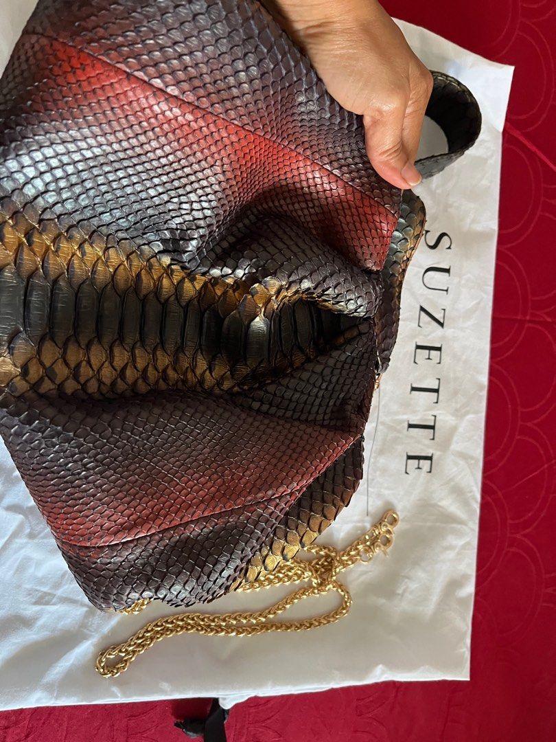 SUZETTE PYTHON SKIN SOFT SLING BAG, Women's Fashion, Bags & Wallets ...