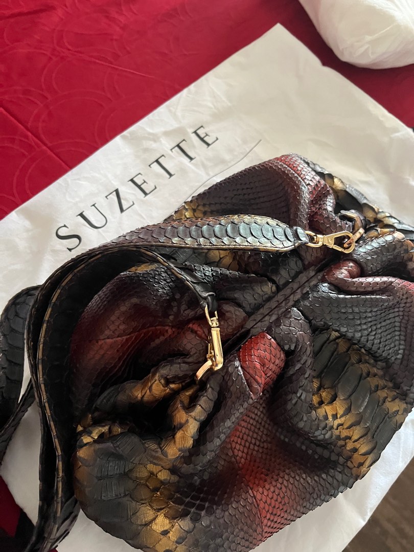 SUZETTE PYTHON SKIN SOFT SLING BAG, Women's Fashion, Bags & Wallets ...