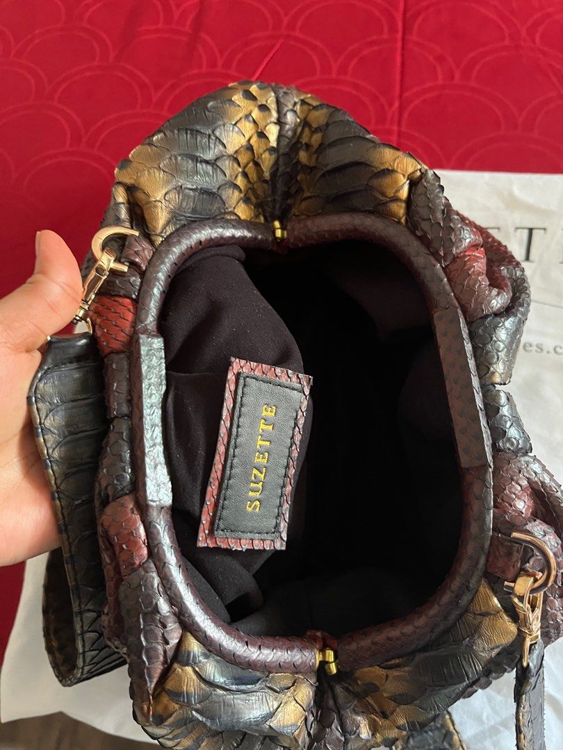 SUZETTE PYTHON SKIN SOFT SLING BAG, Women's Fashion, Bags & Wallets ...