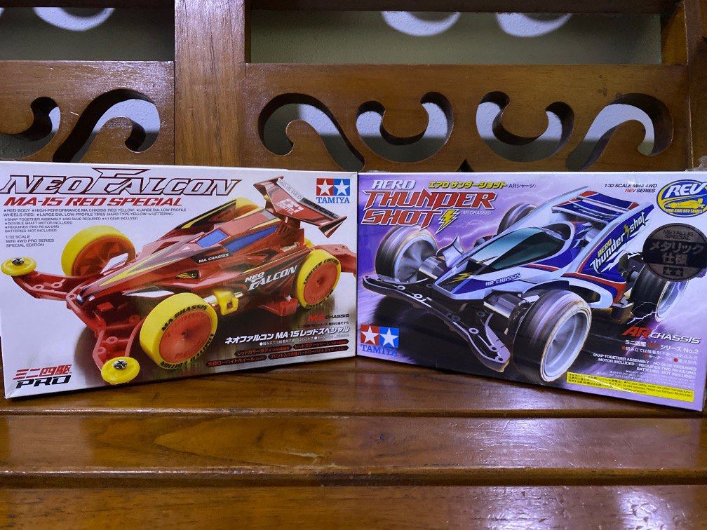 Tamiya Mini Neo Falcon MA Red Soecial and Aero Thunder Shot (silver ...