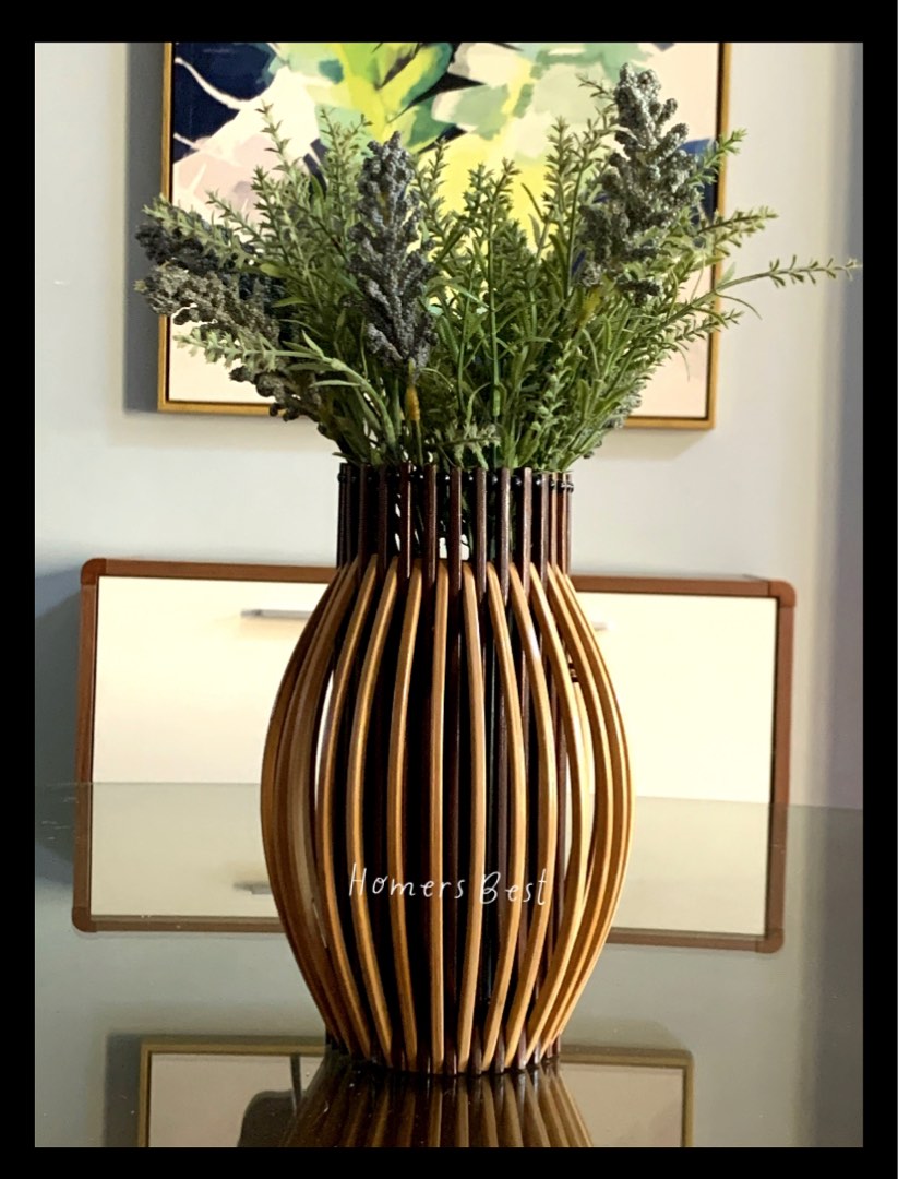 Team kahoy wooden native vase from japan, Furniture & Home Living, Home ...