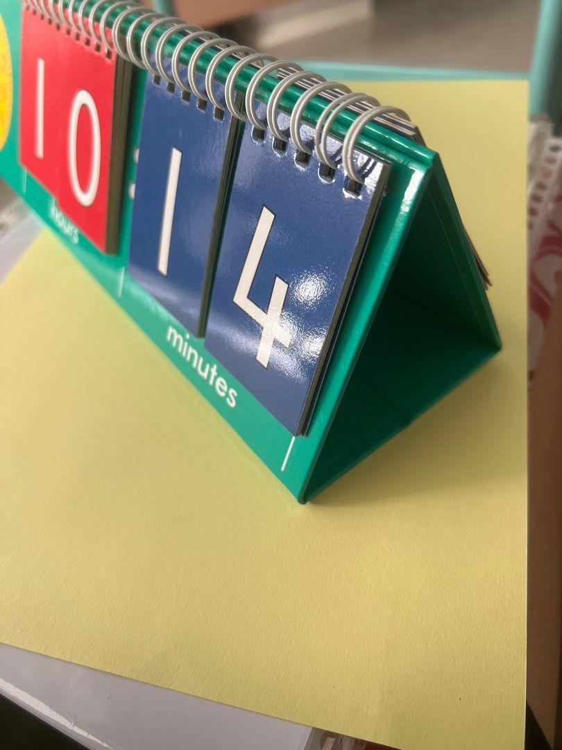 Tell time flip chart, Everything Else on Carousell