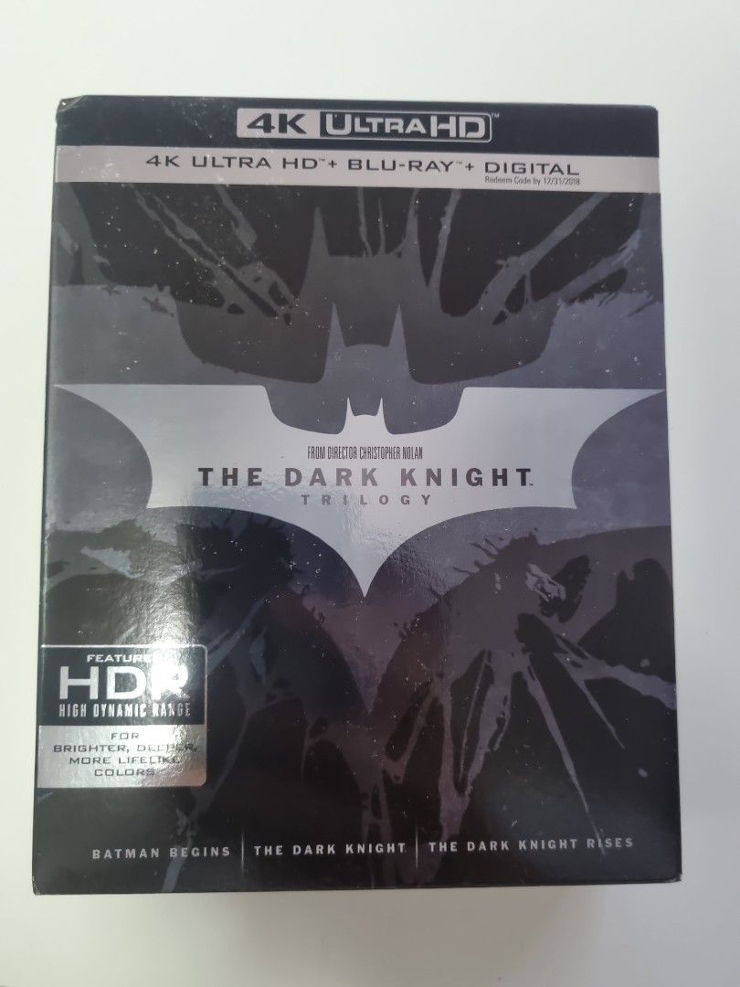 The Dark Knight Trilogy 4k Ultra HD Bluray Set, TV & Home Appliances, TV & Entertainment, Blu ...