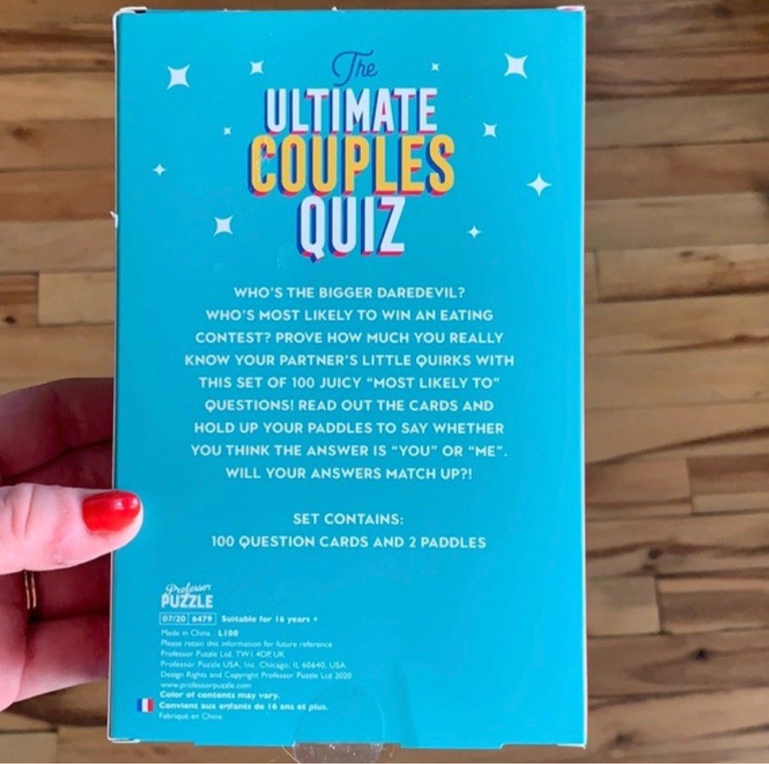 The Ultimate Couples Quiz Game, Hobbies & Toys, Toys & Games on Carousell