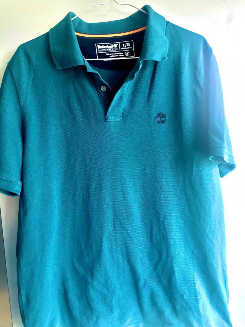 Timberland Polo Green color, Men's Fashion, Tops & Sets, Tshirts & Polo ...